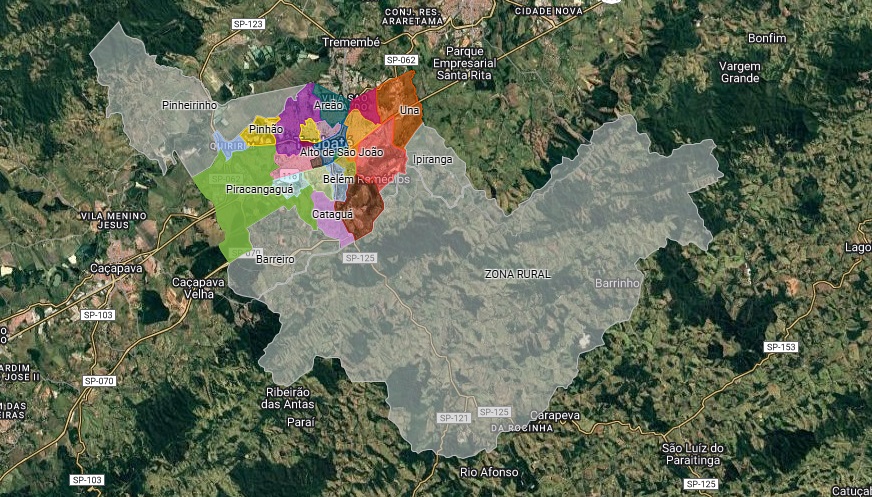 MAPA BAIRROS TAUBATE - AEAT